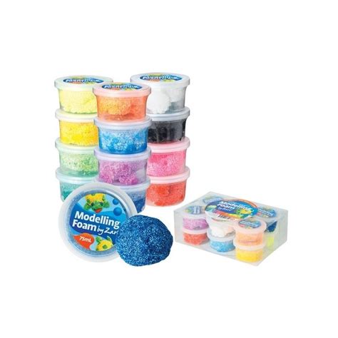 Modelling Foam Set Assorted 12pcs Edu 21 Educational Toys And Resources