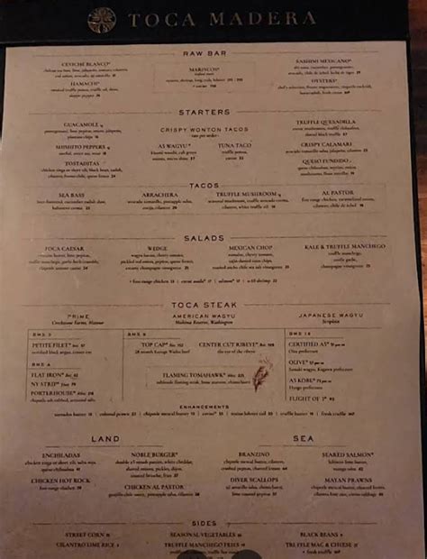 Toca Madera Houston Menu Explore Elevated Mexican Dining