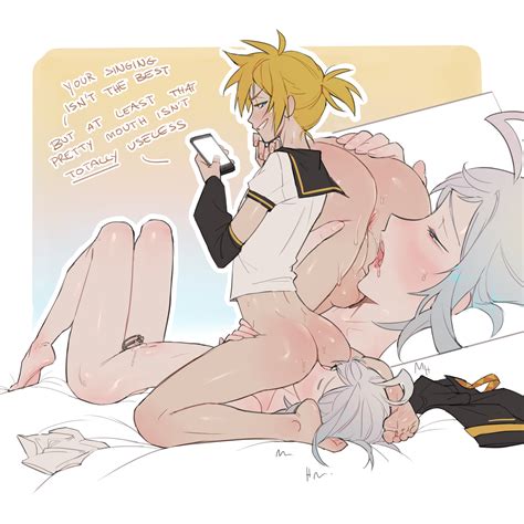 Kagamine Len And Utatane Piko Vocaloid Drawn By Lacryboy Danbooru