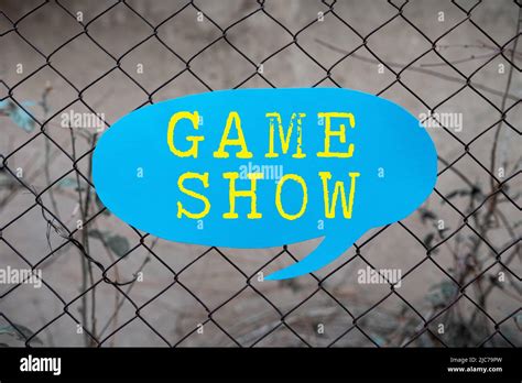 Inspiration Showing Sign Game Show Business Approach Program In Television Or Radio With