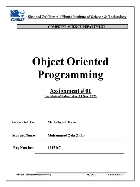 object oriented programming assignment 01 pdf toll road debits