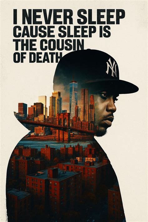 Hip Hop Legend Poster Nas Lyrics New York State Of Mind Digital