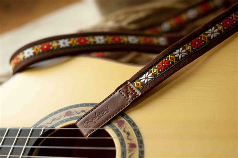 Dual Hook Rumba Brown Classical Guitar Strap Secure Support Without Pins
