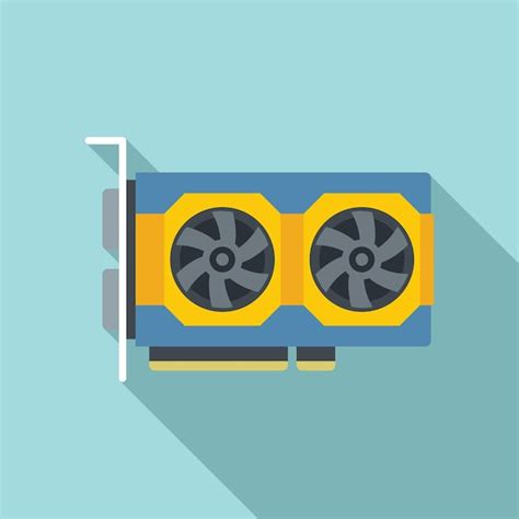 Premium Vector Video Card Processor Icon Flat Vector Computer Gpu Cpu