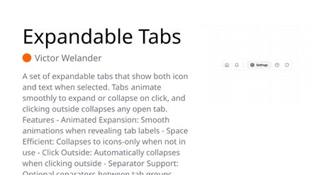 Expandable Tabs Community Components 21stdev The First Vibe