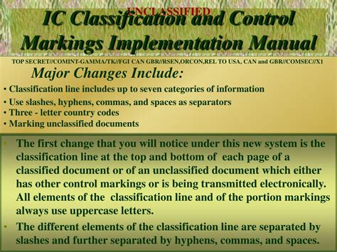Ppt Intelligence Community Classification And Control Markings