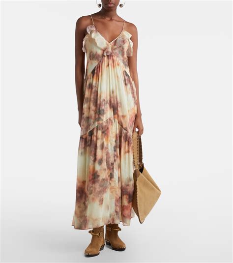 Printed Cotton Midi Dress In Multicoloured Marant Etoile Mytheresa