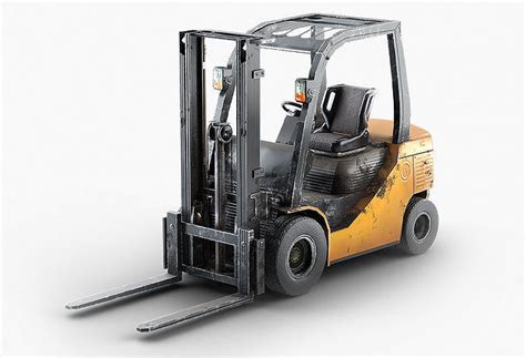 3d Model Forklift Truck For Games And Videos Vr Ar Low Poly Cgtrader