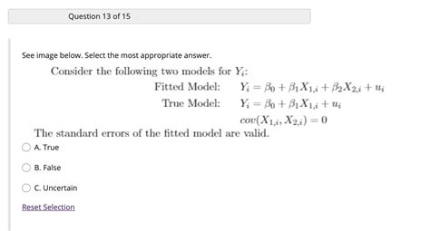 Solved Question Of See Image Below Select The Most Chegg