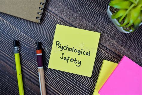 Concept Of Psychological Safety Write On Sticky Notes Isolated On