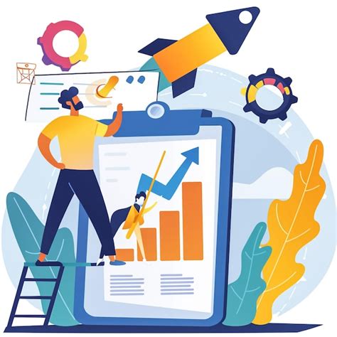 A Man Is Working On A Computer With A Rocket On The Top Premium Ai Generated Image