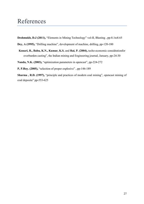 Optimization Of Blasting Parameters In Open Cast Mines Pdf Geology