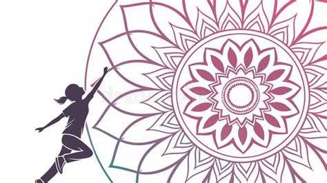 Abstract Silhouette Of Person Geometric Mandala Pattern Vector Design Generative Ai Stock Vector