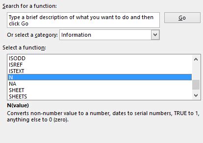 Microsoft Excel Comment Excel Formulas With The N Function Business Brains