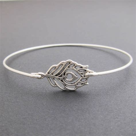 Peacock Feather Bracelet Peacock Feather Jewelry Bridal Etsy