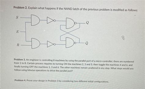 Solved Problem Explain What Happens If The NAND Latch Of Chegg Com