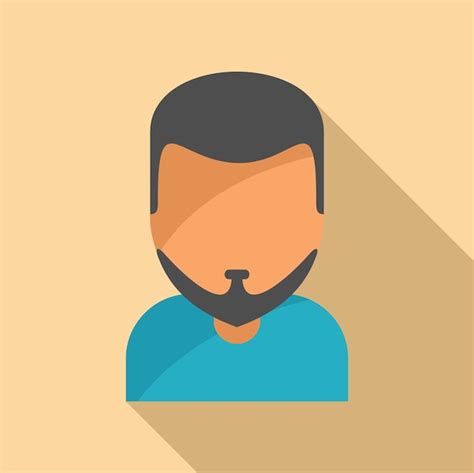 Premium Vector Barber Model Short Facial Icon Flat Vector Male