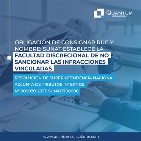 Obligacióndeconsignarruc Sunat No Quantum Consultores