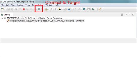How To Connect A Running Msp432 With Xds100v3 In Ccs611 Msp Low