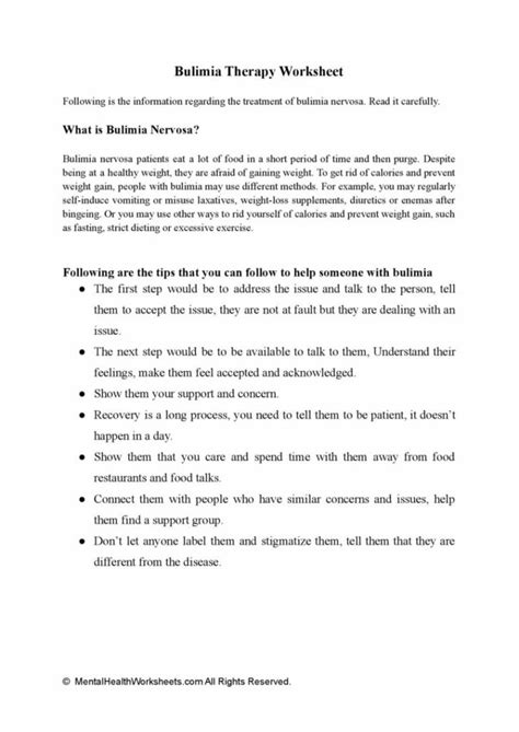 Dbt For Eating Disorders Worksheets Dbt Worksheets