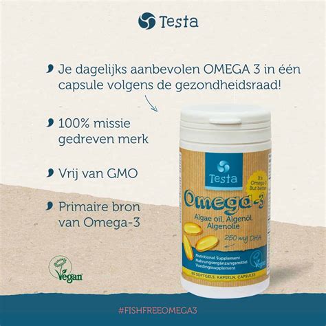 Buy Testa Omega 3 60 Capsules Pure Dha Testa
