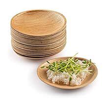 Brheez Palm Leaf Plates 25 Ct 6 Inch Eco Friendly Compostable