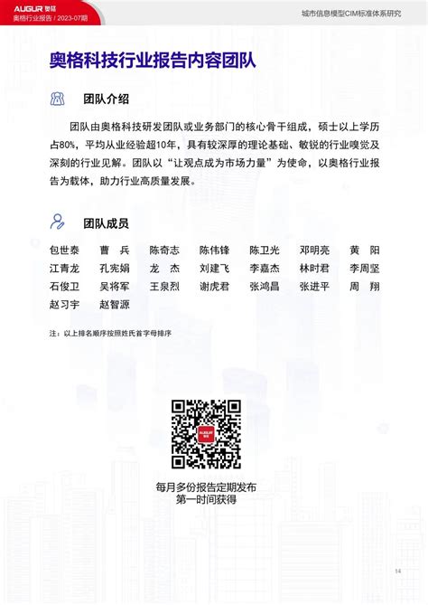 行业报告 城市信息模型cim标准体系研究 奥格科技股份有限公司