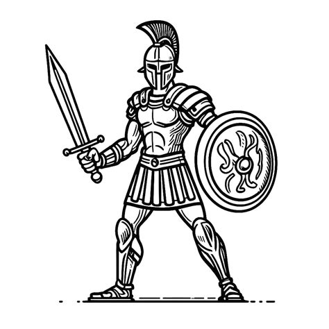 Desenhos De Gladiador Espada Para Colorir E Imprimir