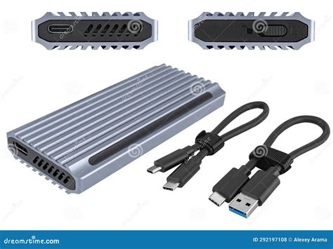 USB C Hub Multifunction Station On White Background In Isolation Stock Photo Image Of