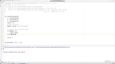 Solved In Python Write A Program That Solves For Roots Of Quadratic Equations Ones Of The