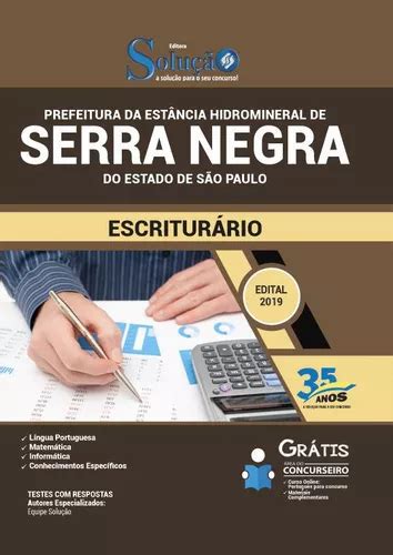 Apostila Prefeitura De Serra Negra Sp Escriturário Mercadolivre