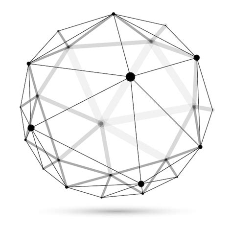 Abstracción Vectorial De Esfera De Entramado Dimensional Forma