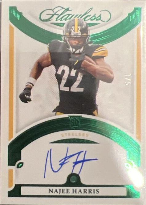 Najee Harris 2021 Flawless Rgs Nha Rookie Gems Signatures Emerald 5