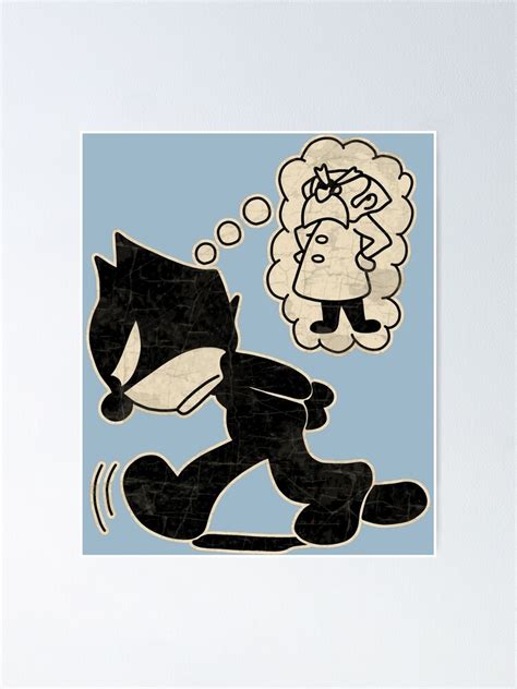Mascot Firstly Leggy Felix The Cat Vintage Poster For Sale By