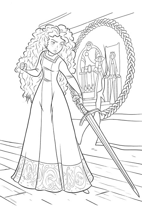 Disney Princess Merida Coloring Pages
