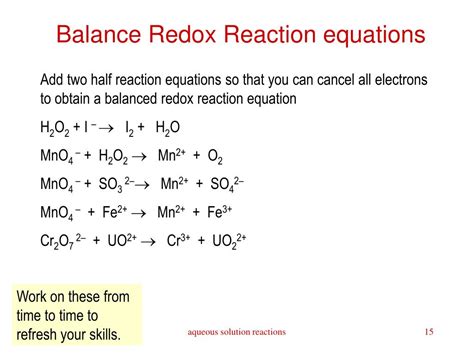 How To Identify A Redox Reaction Equation