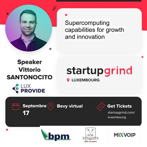 see we are hosting luxprovide supercomputing capabilities for growth and innovation at startup