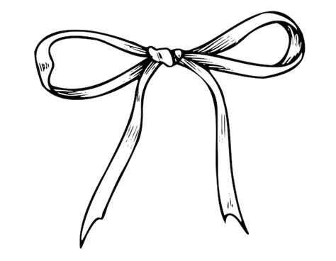 Premium Vector Ribbon With Bow Hand Drawn Vector Illustration Of