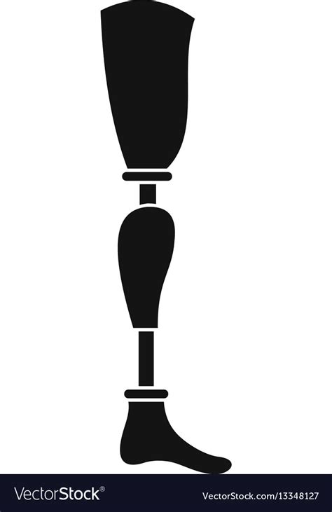 Prosthesis Leg Icon Simple Style Royalty Free Vector Image