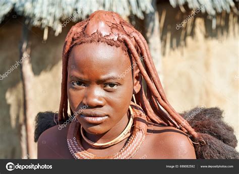 Namibia Traditional Hair Headdress Beautiful Woman Himba Village Kunene
