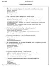 Understanding The Scientific Method Unit Test Study Guide Course Hero