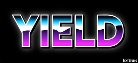 Yield Text Effect And Logo Design Word