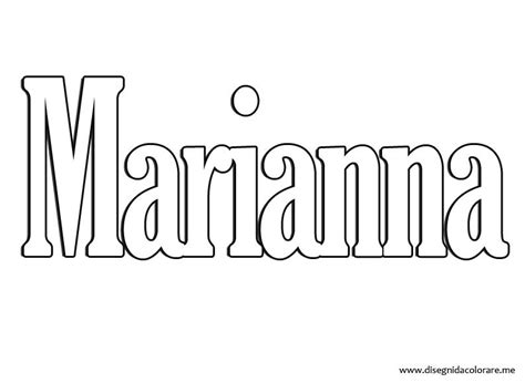Marianna Nome Da Colorare Disegni Da Colorare