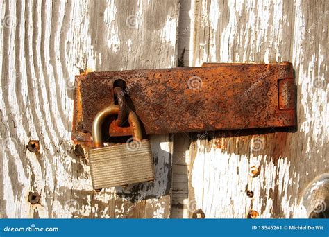 Old Rusty Lock Stock Image Image Of Rusty Close Gate 13546261