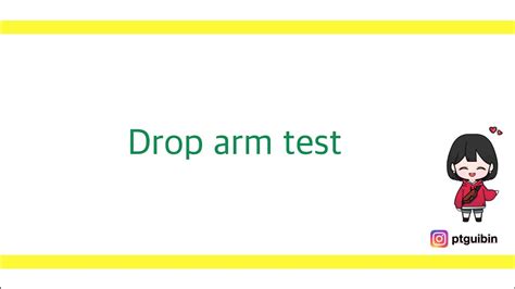 Drop Arm Test Youtube