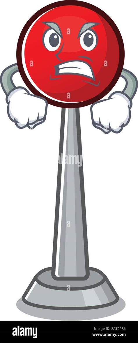 Antenna Cartoon Character Design Having Angry Face Stock Vector Image