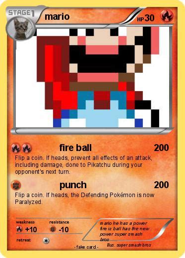 Pokémon Mario 13581 13581 Fire Ball My Pokemon Card