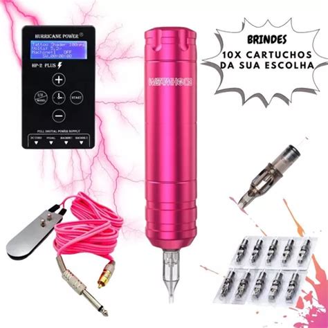 Máquina de tatuar Wormhole Kit máquina pen rotativa fonte hurricane