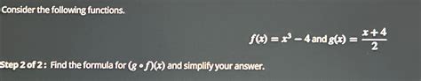 Solved Consider The Following Functions F X X3 4 ﻿and