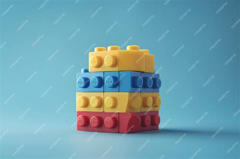 Premium Photo A Stack Of Legos